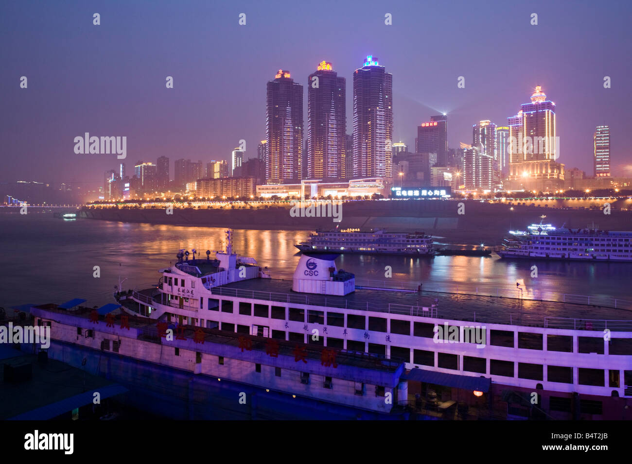 China, Chongqing Province, Yangtze River, Chongqing, Port Area by ...