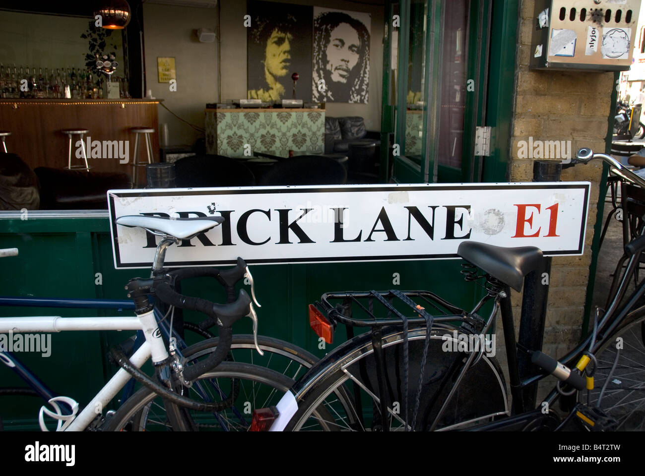 London October 2008 Brick Lane street sign Stock Photo - Alamy