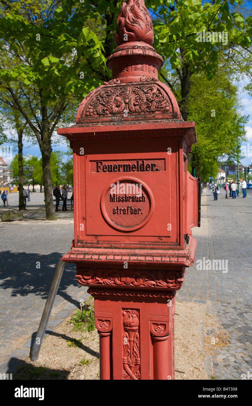 Old fire-alarm, Berlin, Germany Stock Photo - Alamy