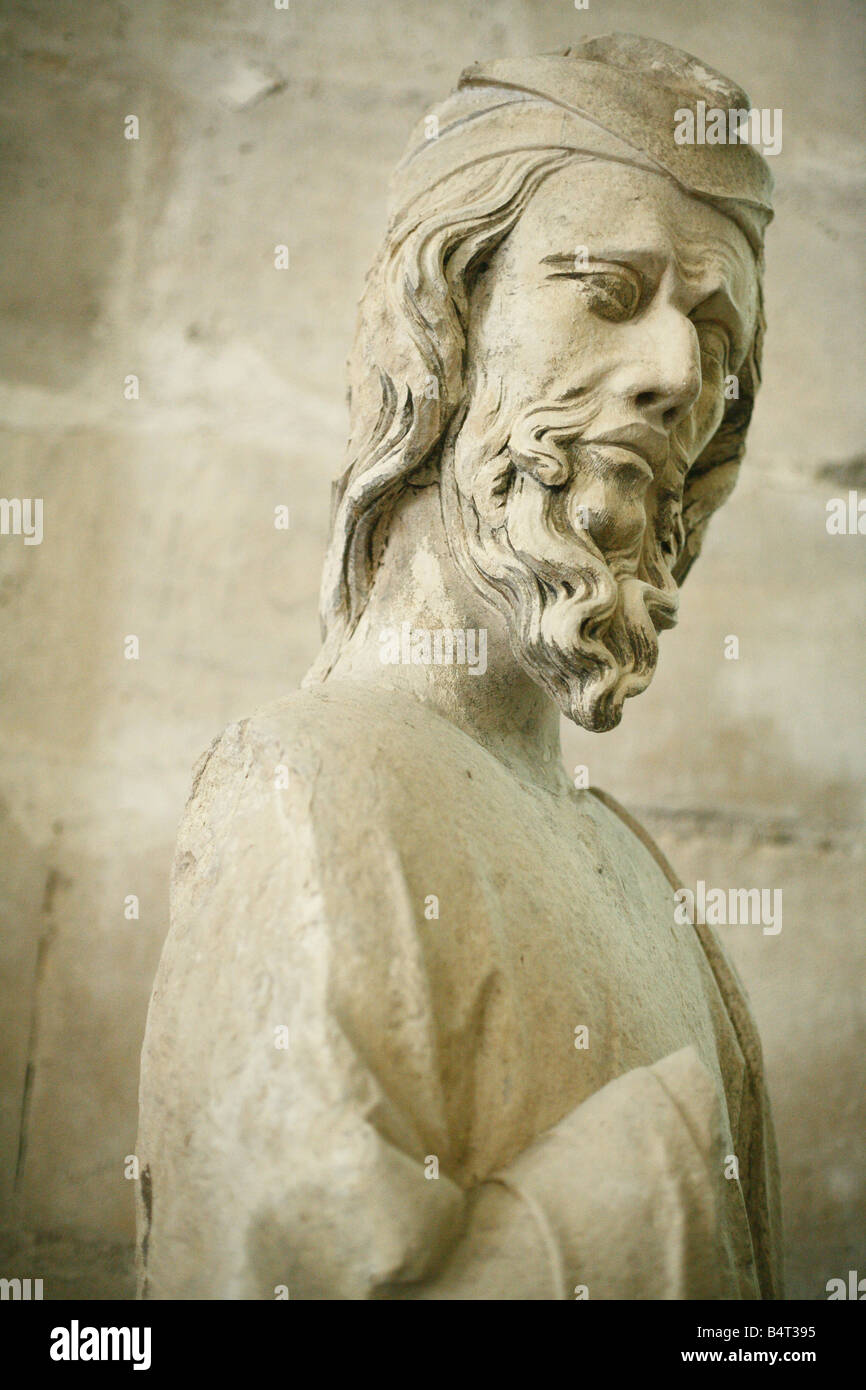 Romanesque sculpture in crypt of Bourges Cathedral, UNESCO World ...