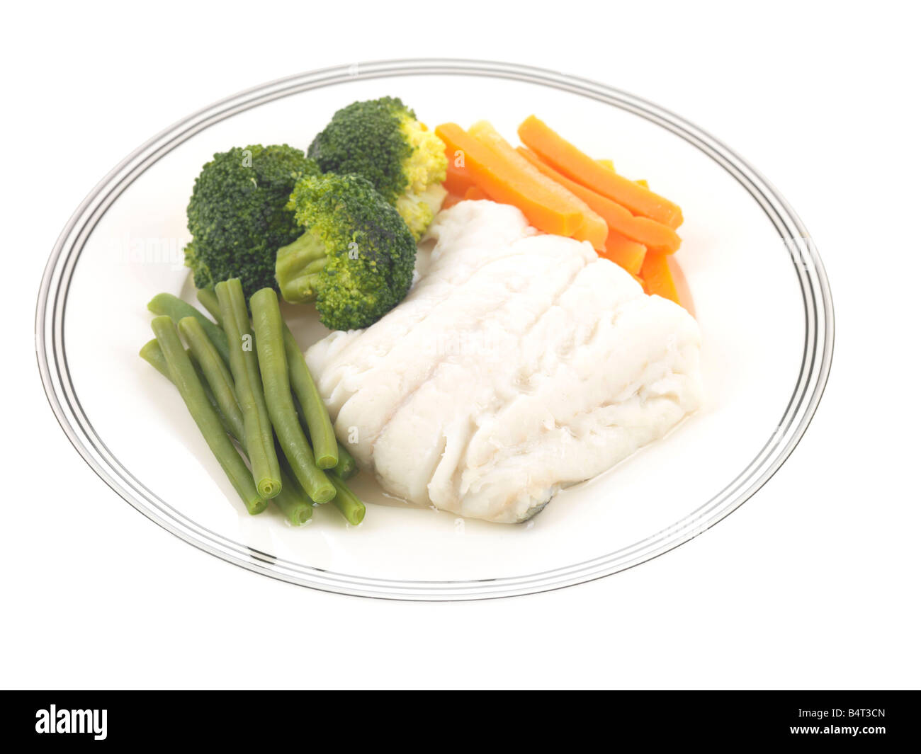 Steamed fish and vegetables Cut Out Stock Images & Pictures - Alamy