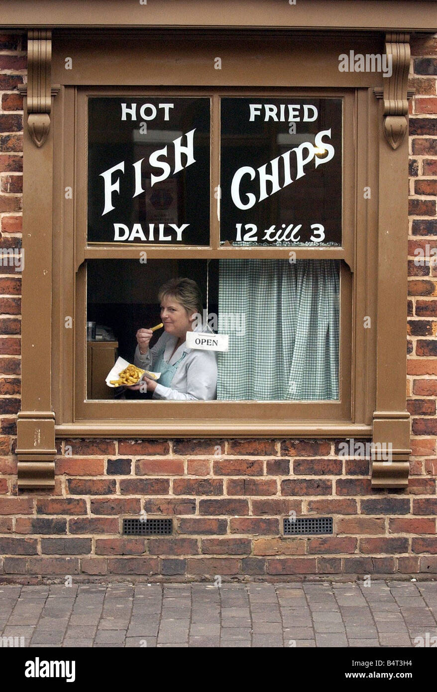 Back in time cooking the nations favourite food fish chips at the Black ...