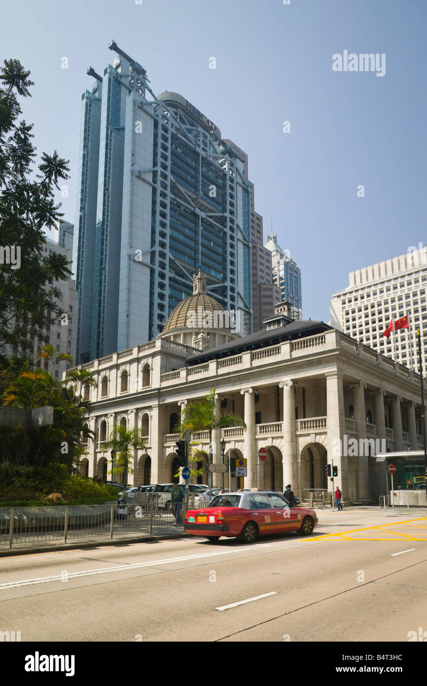 China, Hong Kong, Central, Legislative Council Building & HSBC Building ...