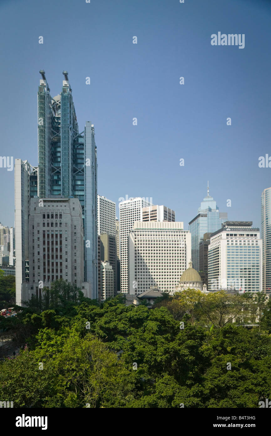 China, Hong Kong, Central, Statue Square, Office Buildings Stock Photo ...