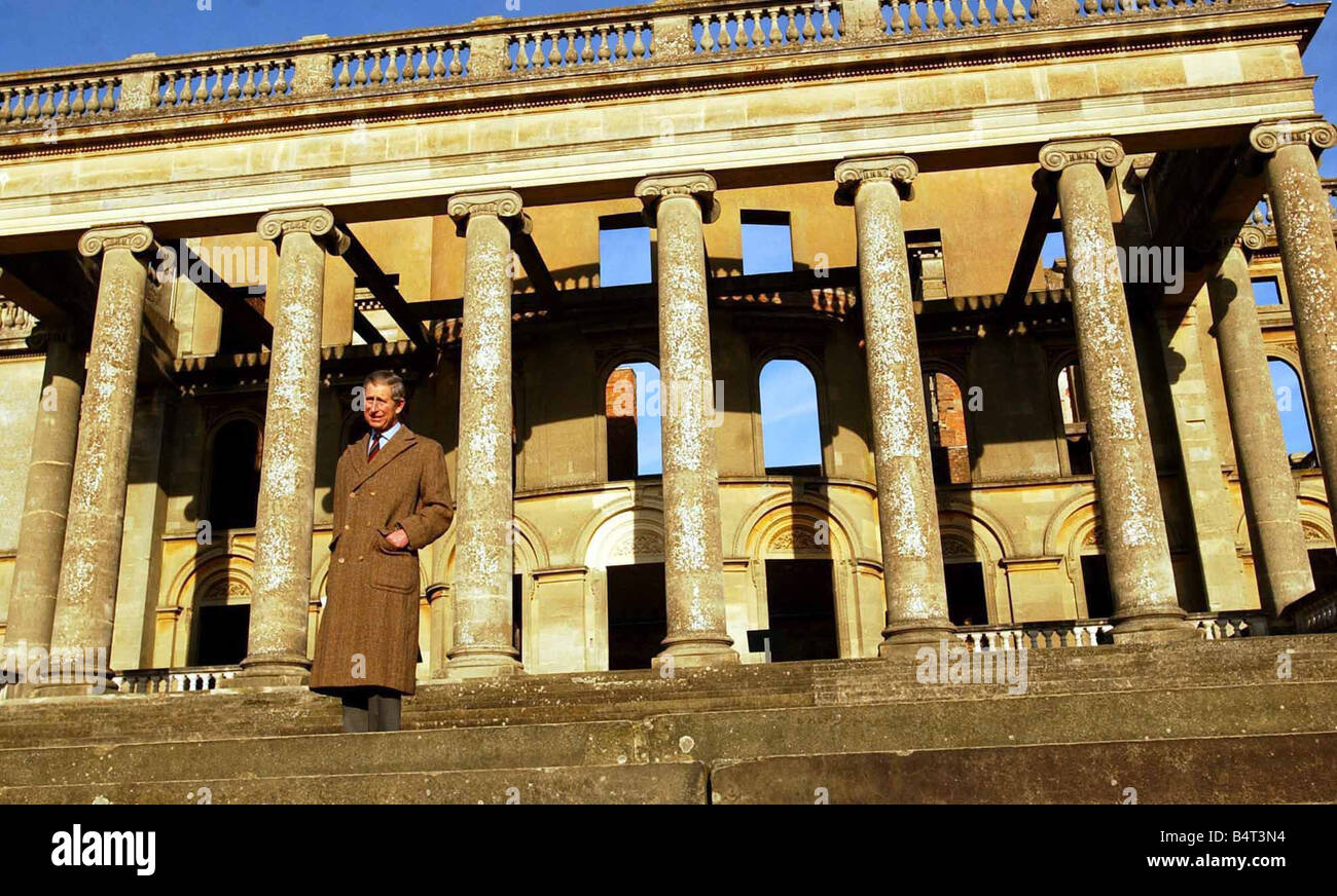 Prince of Wales on a visit to Witley Court Great Witley Worcs Stock ...