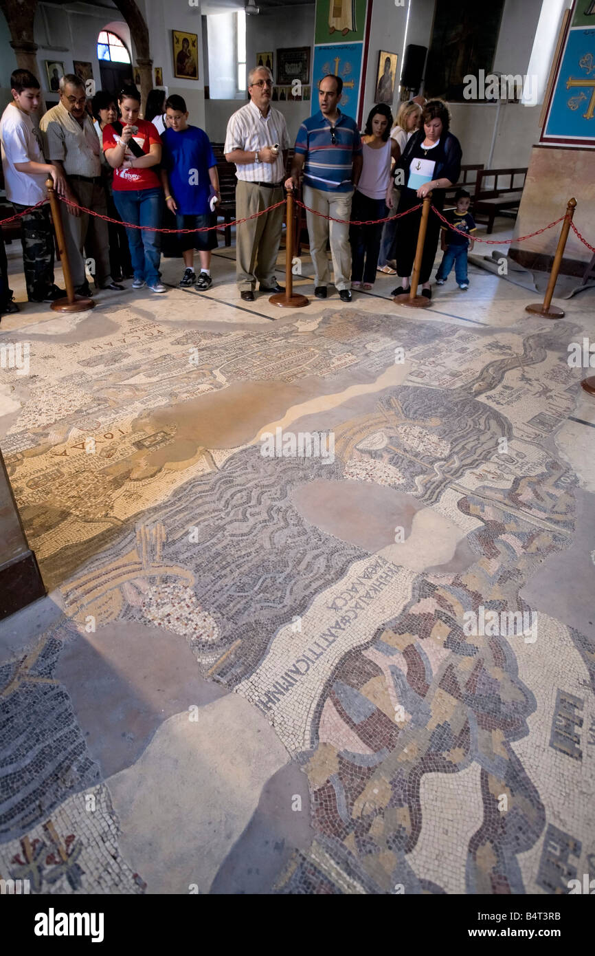 Mosaic Map of the Holy Land, St. George's Greek Orthodox Church, Madaba ...