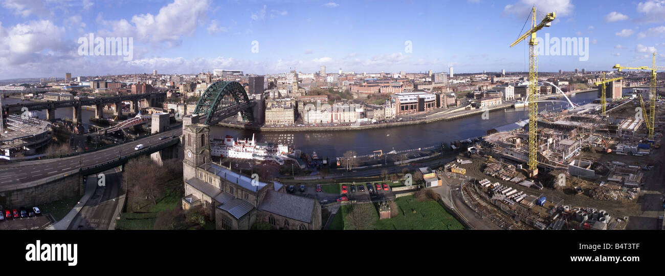 A panoramic view of Newcastle Stock Photo - Alamy