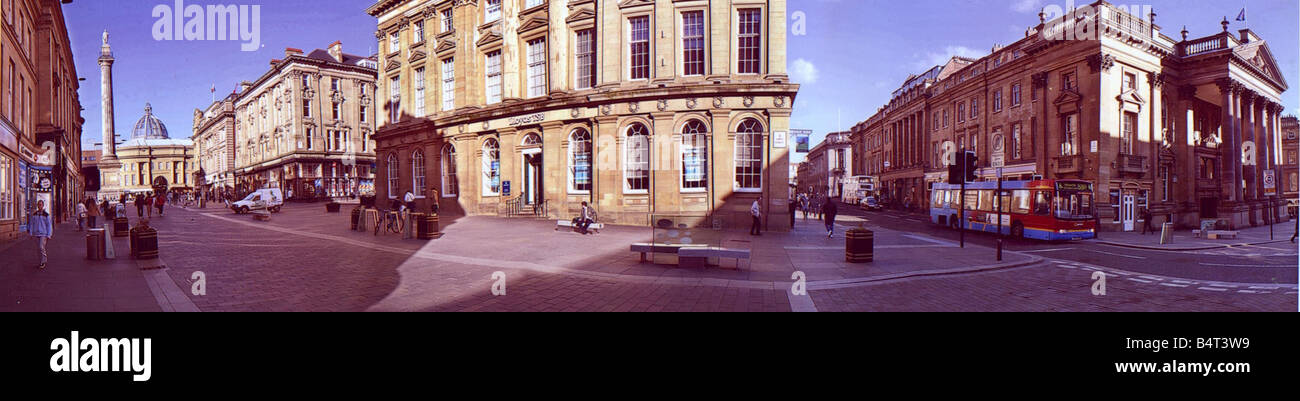 A panoramic view of Grey Street in Newcastle city centre Stock Photo ...