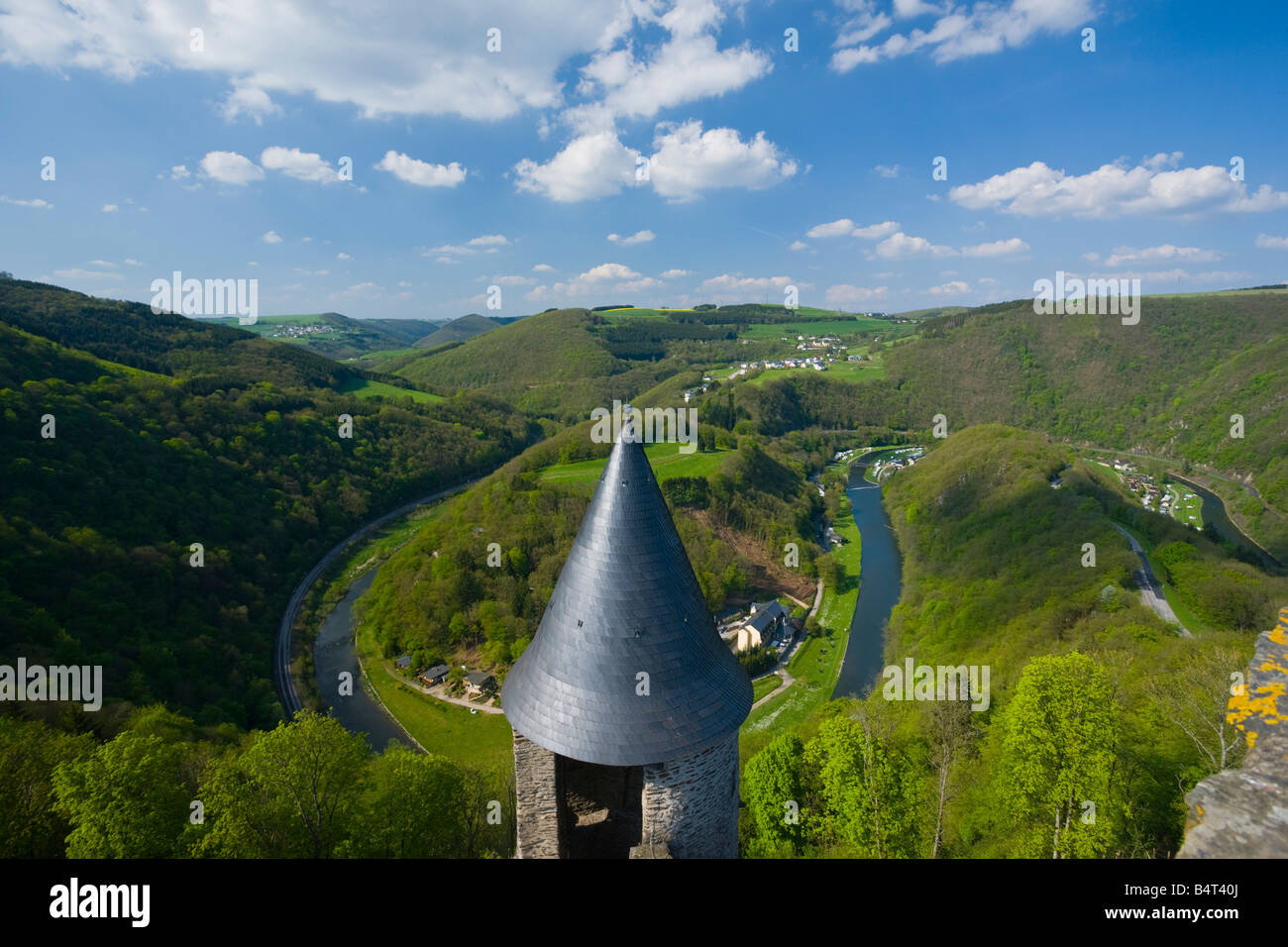 Luxembourg, Sure River Valley, Bourscheid, Chateau de Bourscheid Castle ...