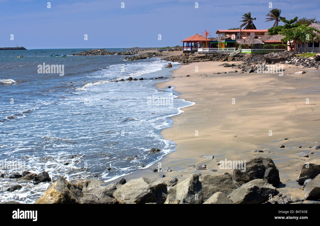 Beach, Corinto, Chinandega, Pacific Coast, Nicaragua Stock Photo ...