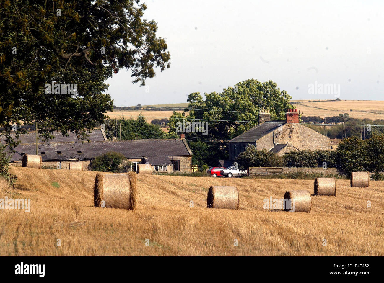 A countryside scene Longfield House Farm Marley Hill Stock Photo - Alamy