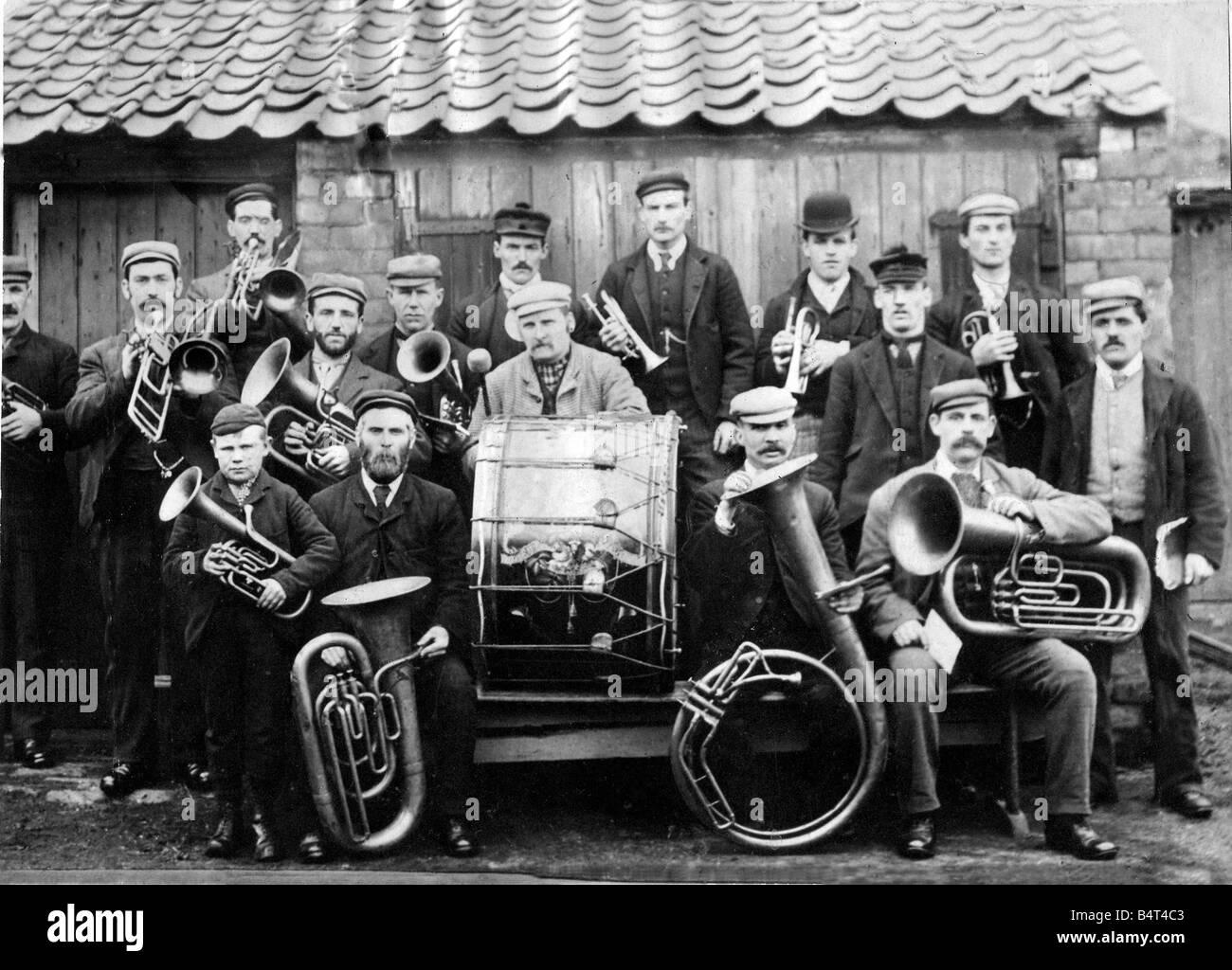 The Wingate Colliery Band in 1890 Stock Photo - Alamy