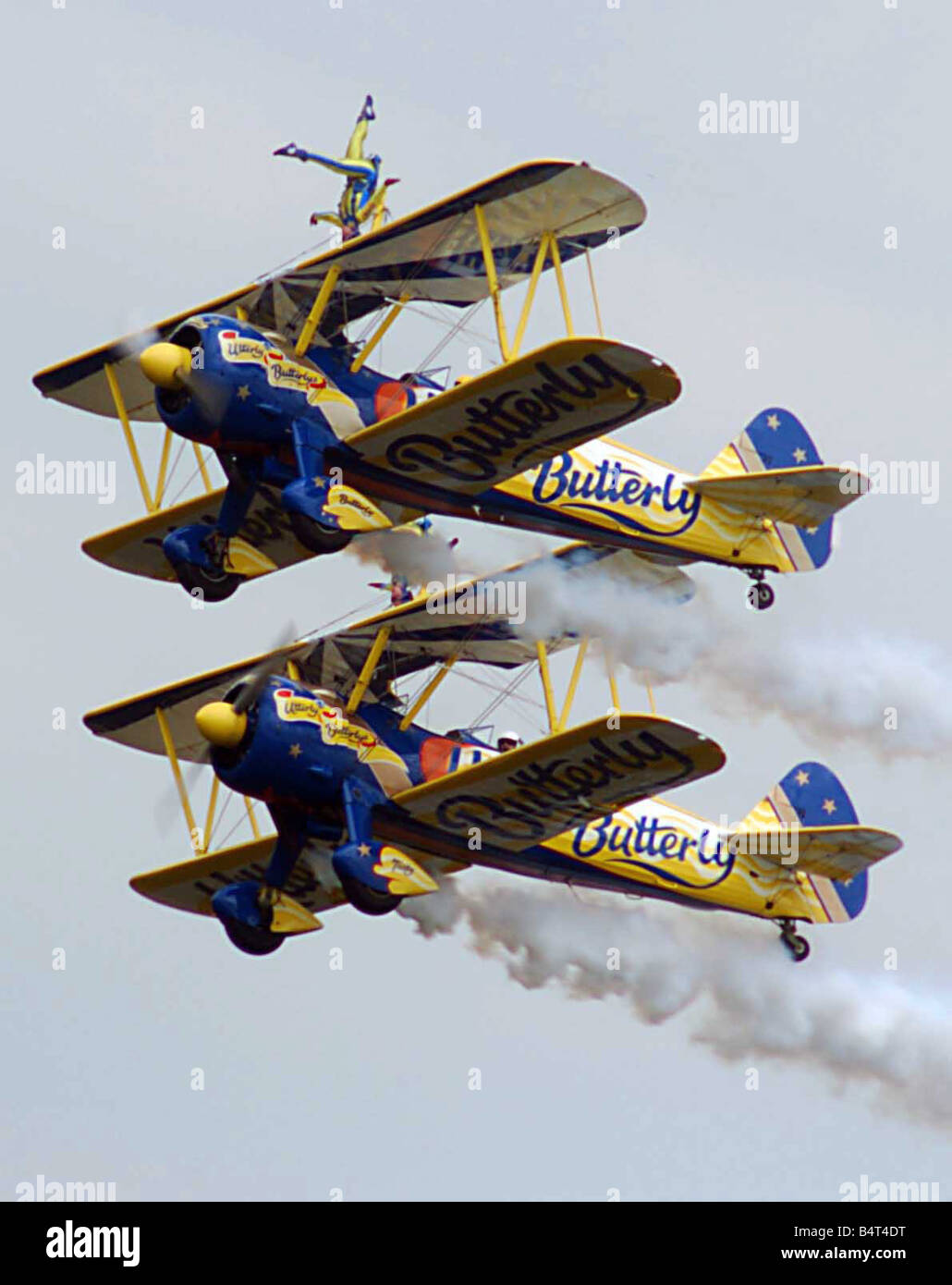 Utterly Butterly Wing Walkers at the RAF Cosford Airshow. 2005 Stock ...