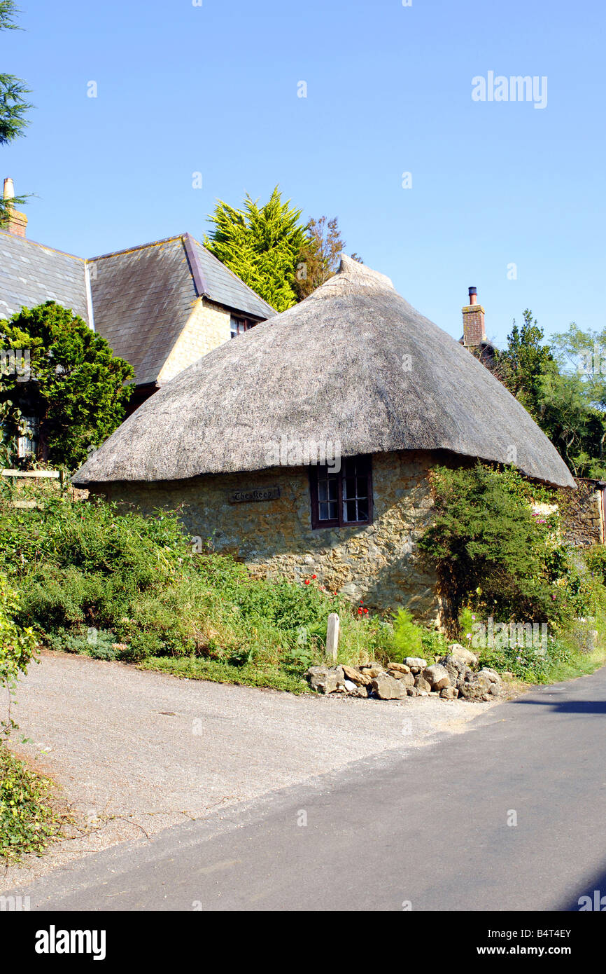 Thatched Roof Cottage in Abbotsbury Dorset Stock Photo - Alamy