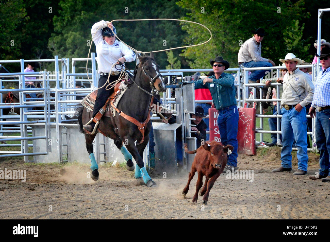 Team roping competition hi-res stock photography and images - Alamy