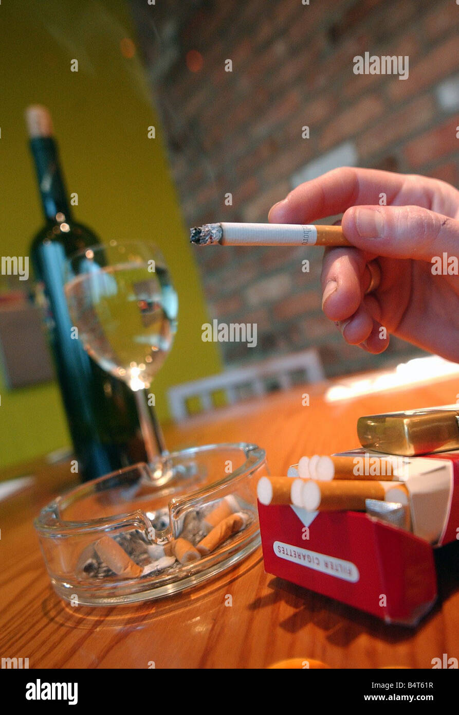 A picture to illustrate smoking in a bar or club January 2004 Stock ...