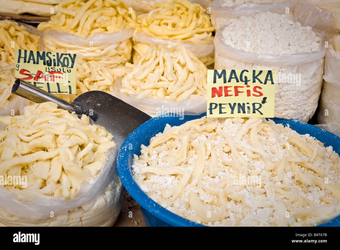 Turkey, Trabzon, Cheese on Market stall Stock Photo - Alamy