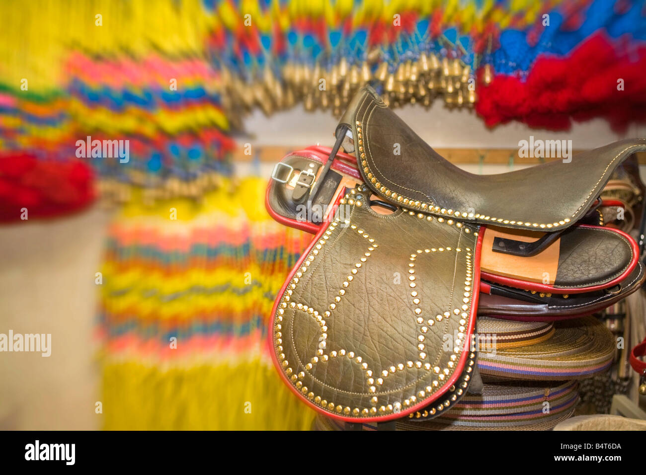 Turkey, Eastern Turkey, Gaziantep, Antep, Bazaar, Saddle shop Stock ...