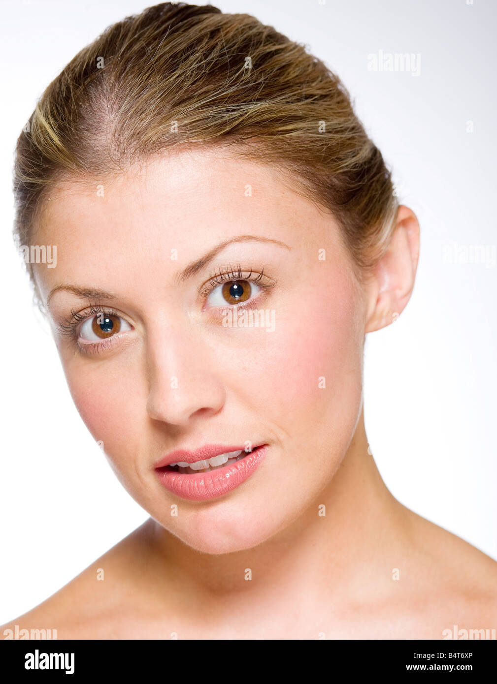 Portrait of Blonde girl smiling Stock Photo - Alamy