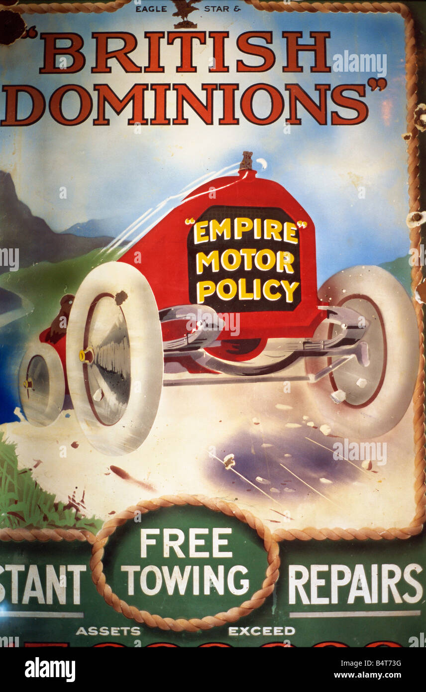 England, Durham, Beamish Open Air Museum, Historical Advertising Poster ...