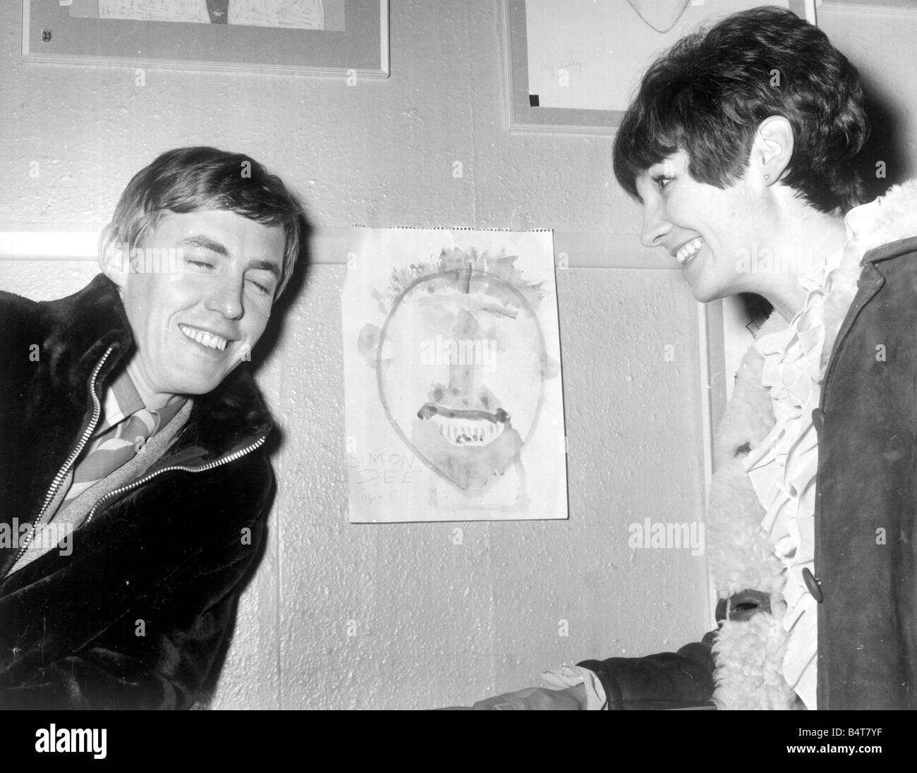 Simon Dee withis wife Bunny and the painting of himself by his five ...
