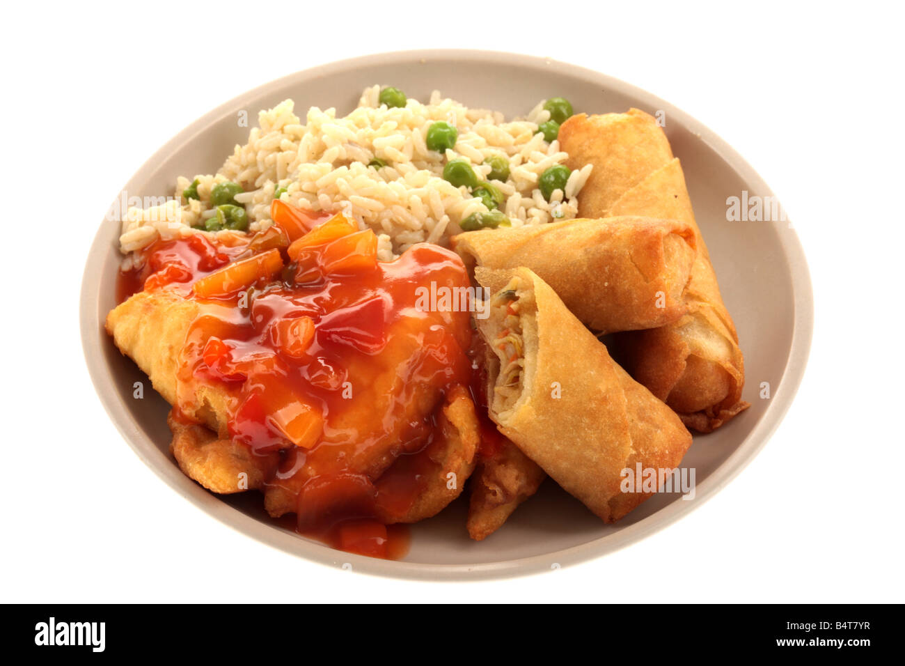 Sweet And Sour Chicken With Fried Rice