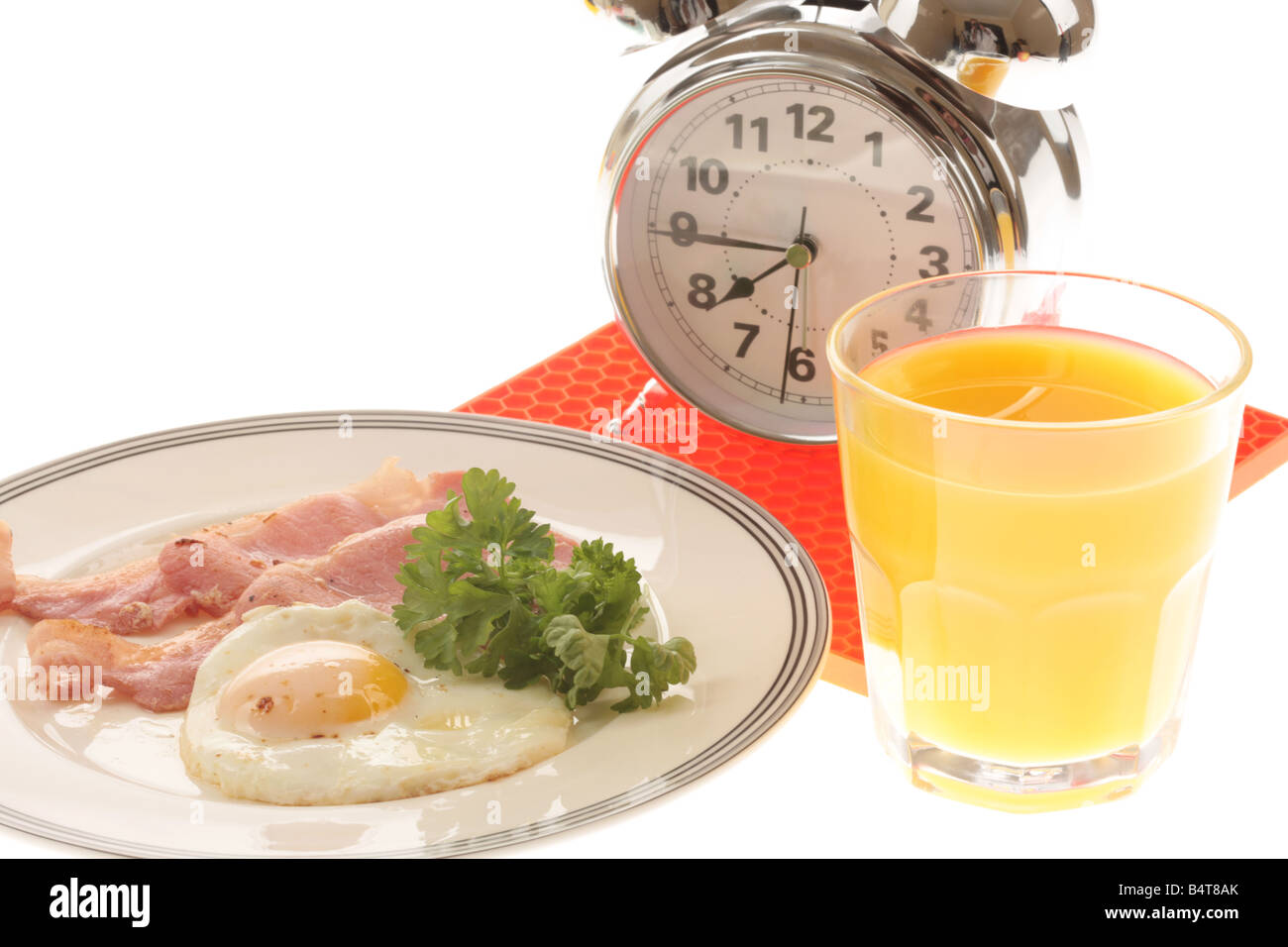 Freshly Cooked Healthy English Breakfast Of Grilled Lean Bacon Rashers ...