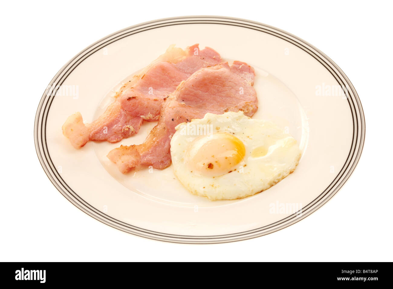 Freshly Cooked Healthy English Breakfast Of Grilled Lean Bacon Rashers ...