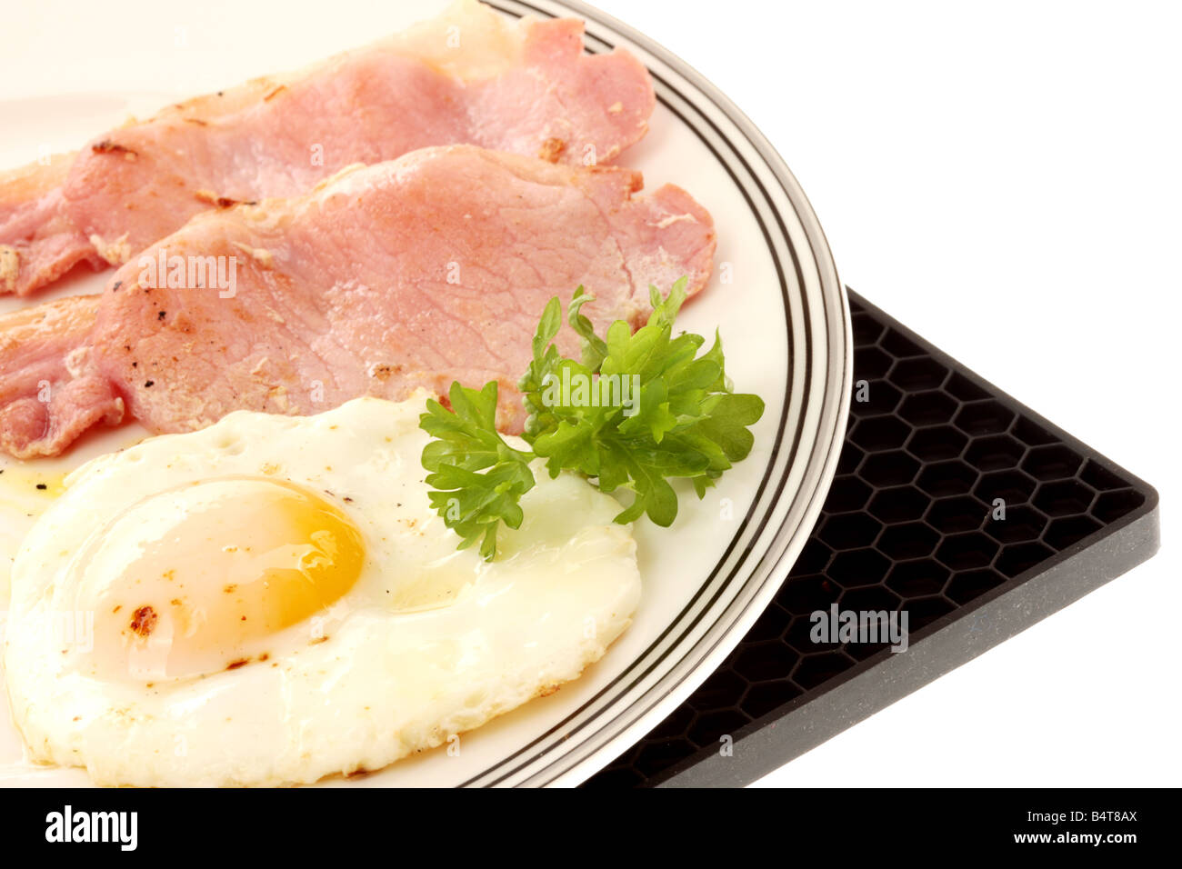 Freshly Cooked Healthy English Breakfast Of Grilled Lean Bacon Rashers ...