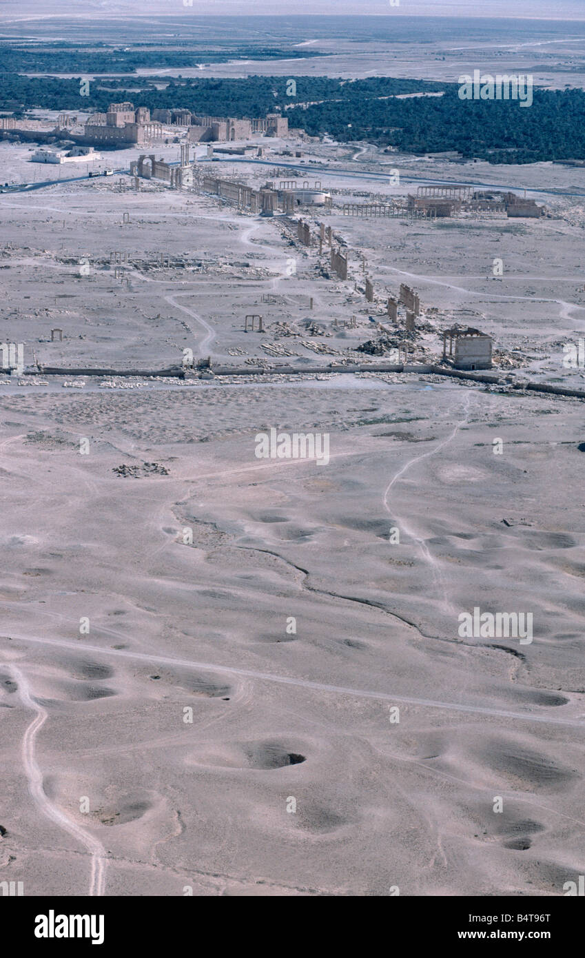 Palmyra viewed from the Arab fort, Syria Stock Photo - Alamy