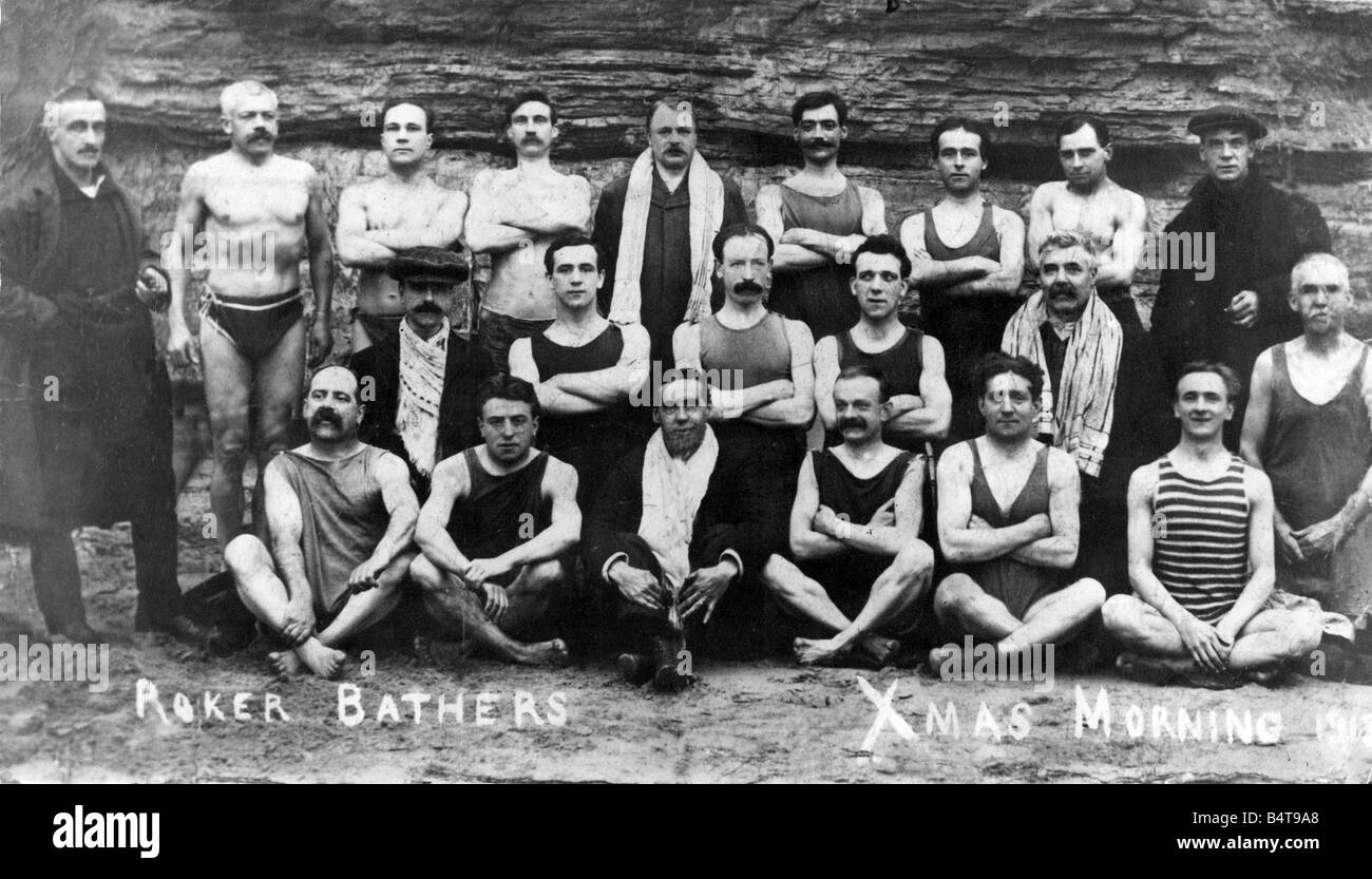 Bathers ready to take a dip in the chilly waters of the North Seat at ...
