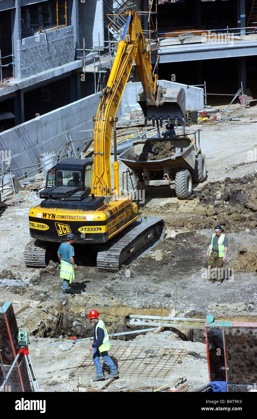 A picture of a building site construction workers workmen Stock Photo ...