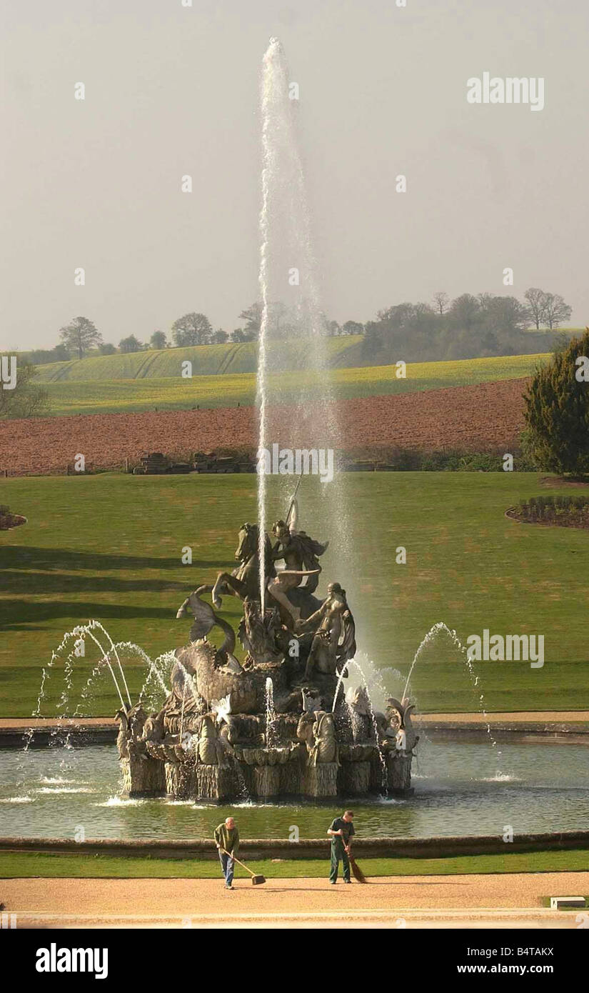 The spectacular site ofthe Perseus and Andromeda fountain bursting into ...
