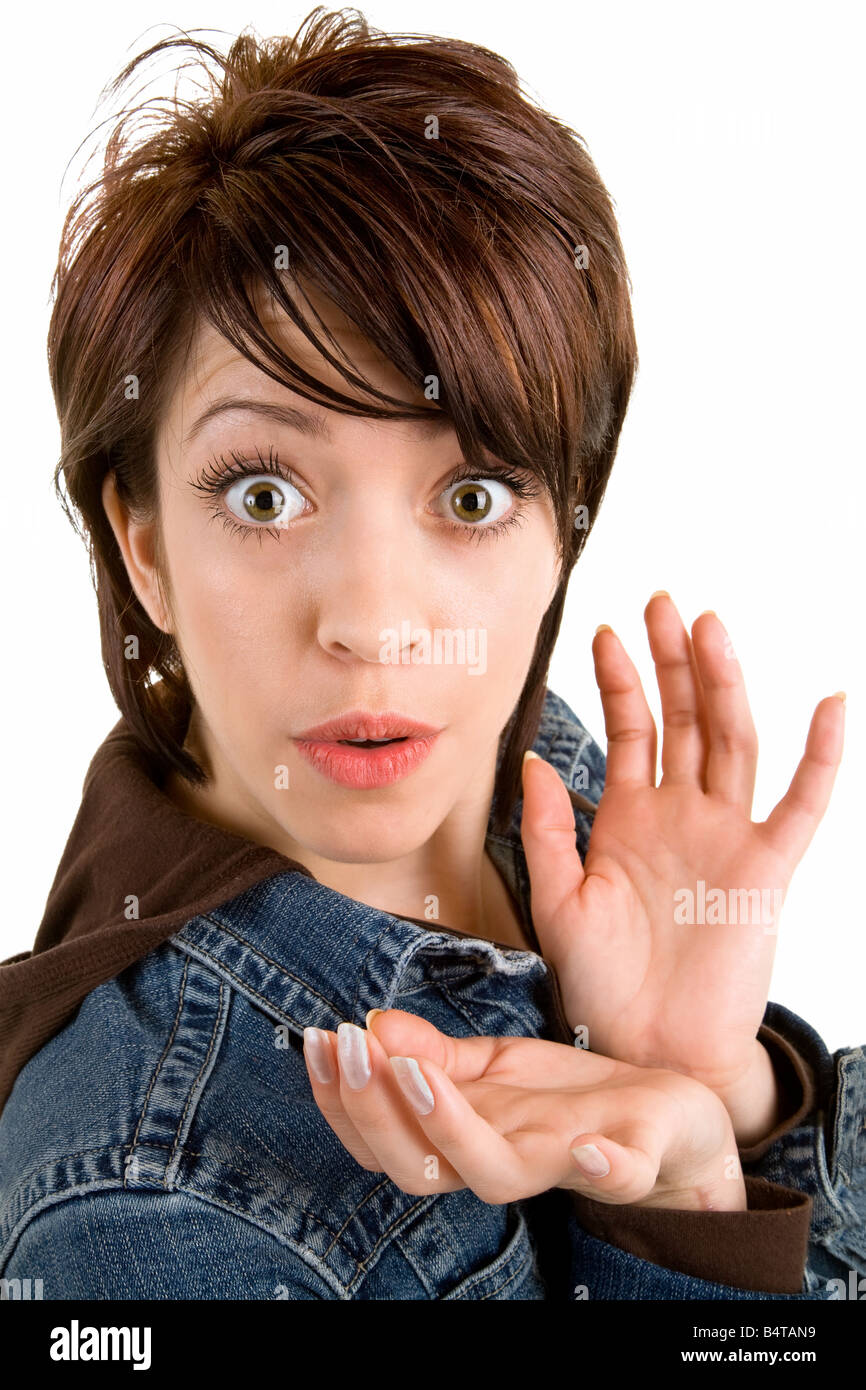 Suddenness gesture hi-res stock photography and images - Alamy