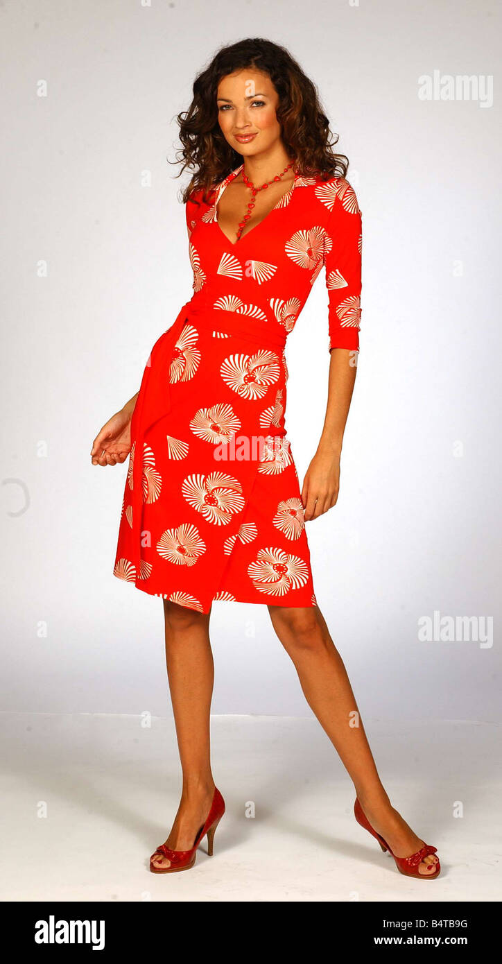 Wrap fashion feature August 2006 dress Stock Photo - Alamy
