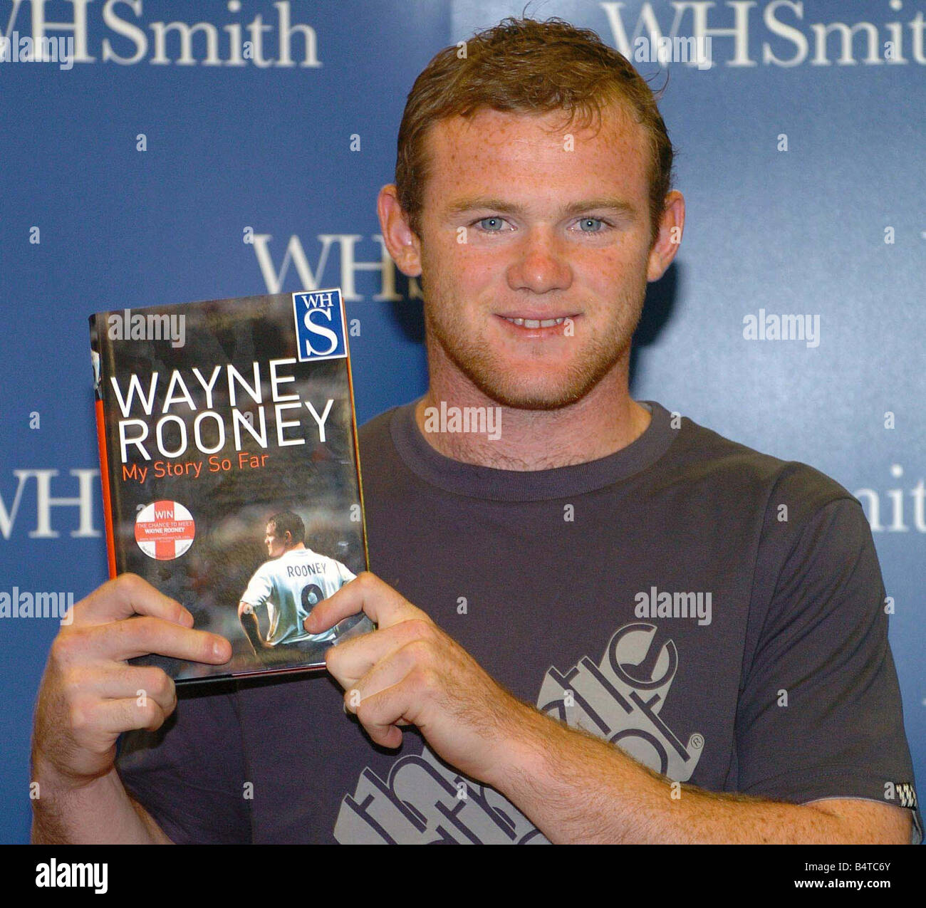 Wayne Rooney at his book signing in WH Smiths Trafford Centre ...