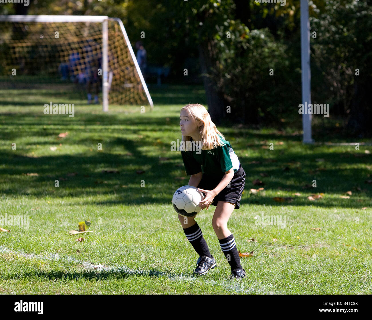 A Saturday league soccer football match. Pre-teens Stock Photo - Alamy