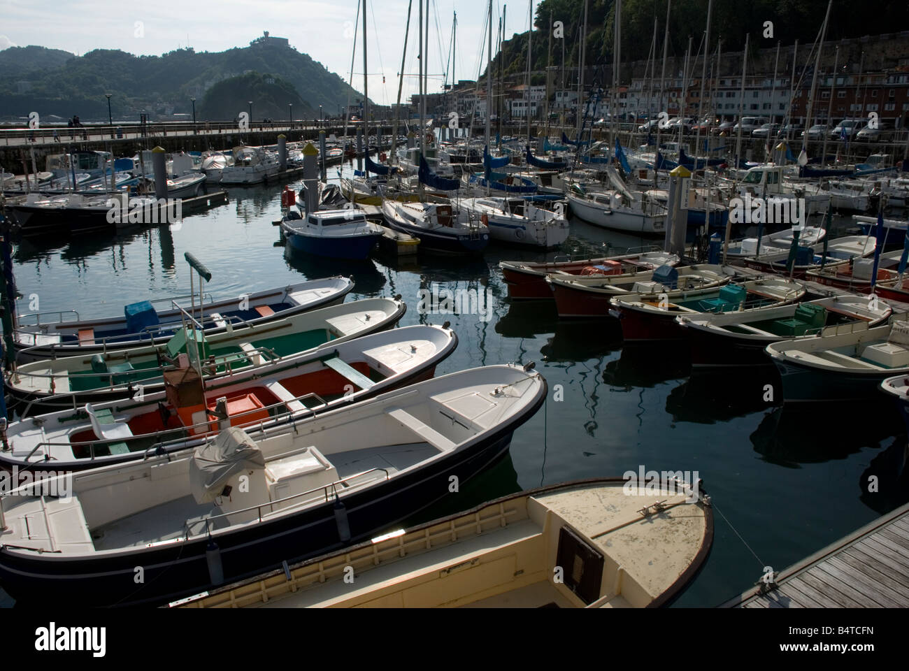 Boats in San Sebastian's marina, in the Basque country Stock Photo - Alamy