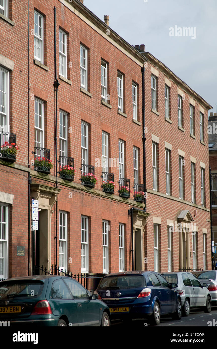 exterior, red brick georgian offices in Winckley Square Preston city ...