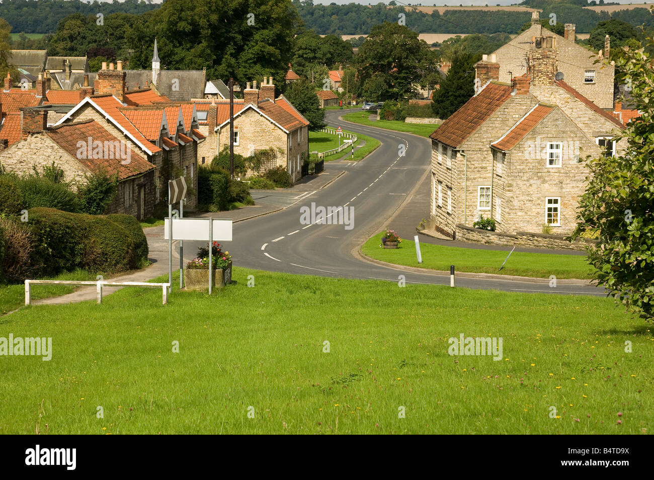 Hovingham village North Yorkshire England UK United Kingdom GB Great ...