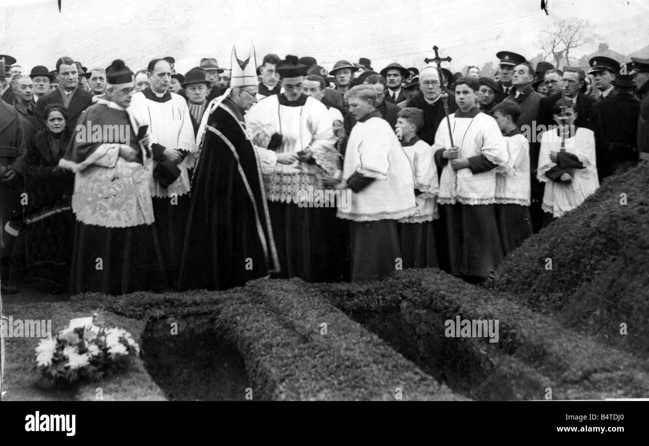 War World War II Air Raids The Archbishop of Cardiff conducting one of ...