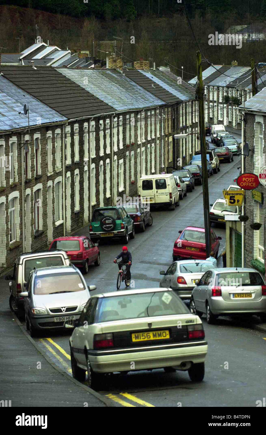 The village of Cymmer in the Afan Valley 27th Feb 2002 Stock Photo - Alamy