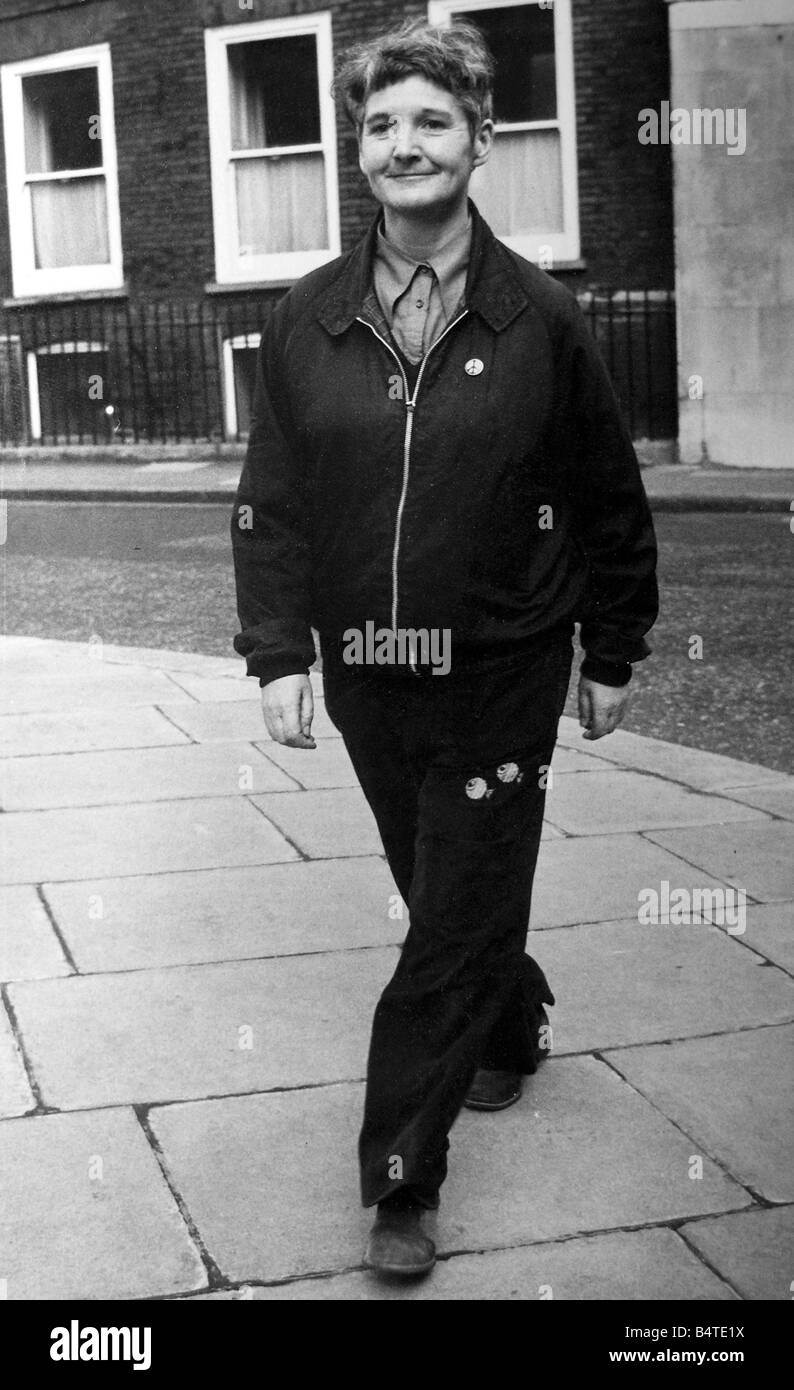 Pacifist campaigner Pat Arrowsmith after being released following her ...