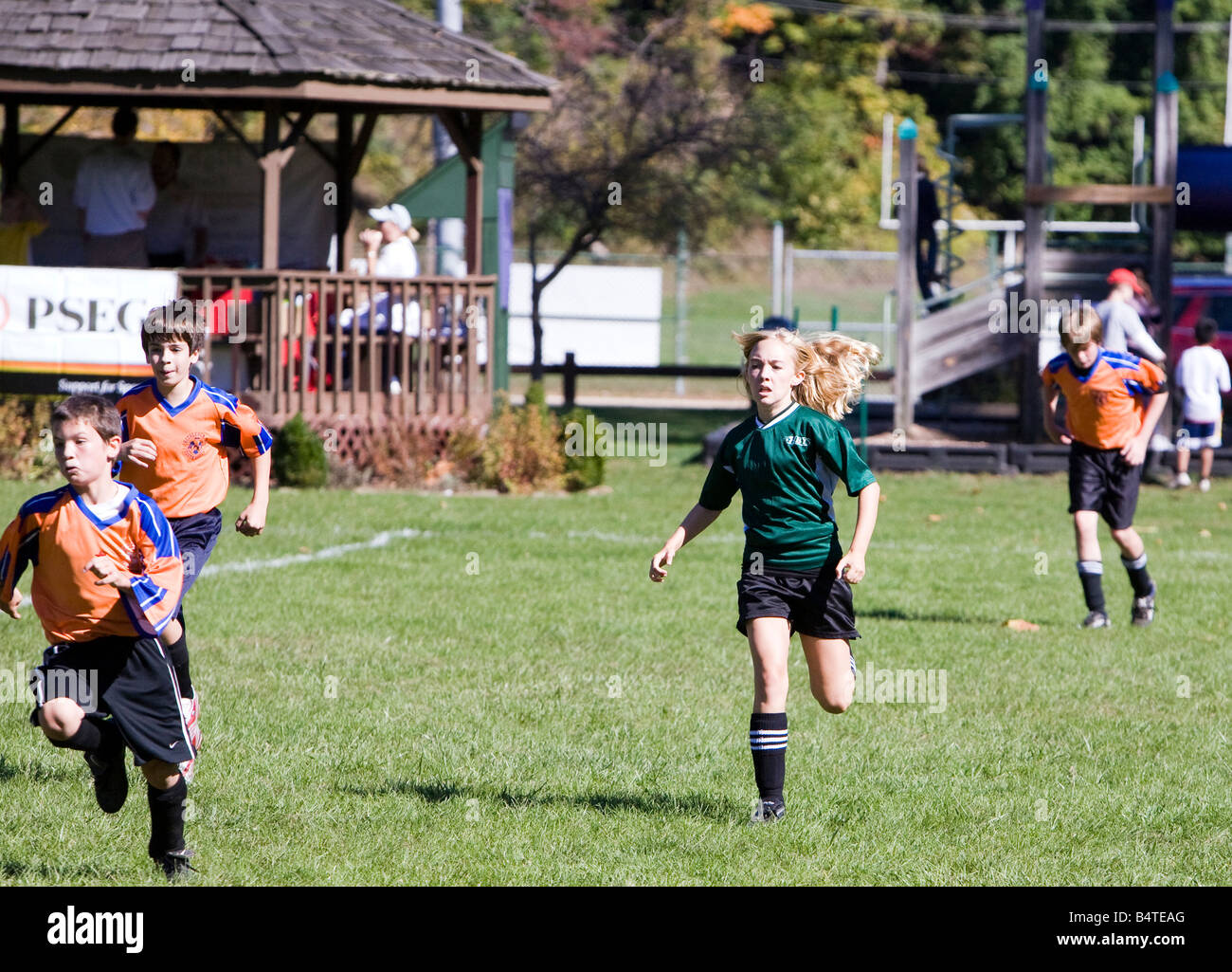 A Saturday league soccer football match game Stock Photo - Alamy