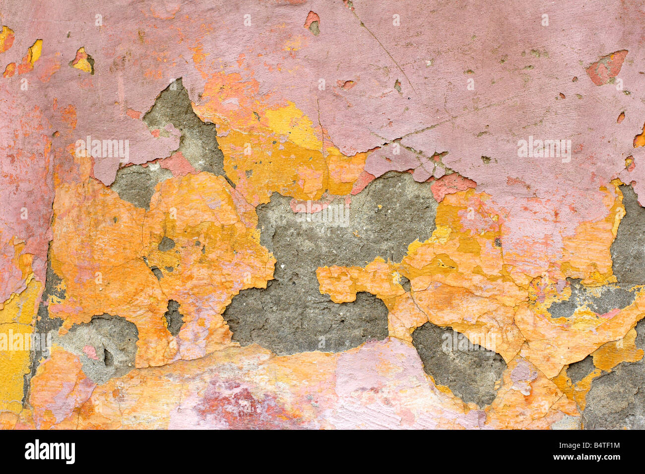 flaking plaster and paint on old wall Stock Photo - Alamy