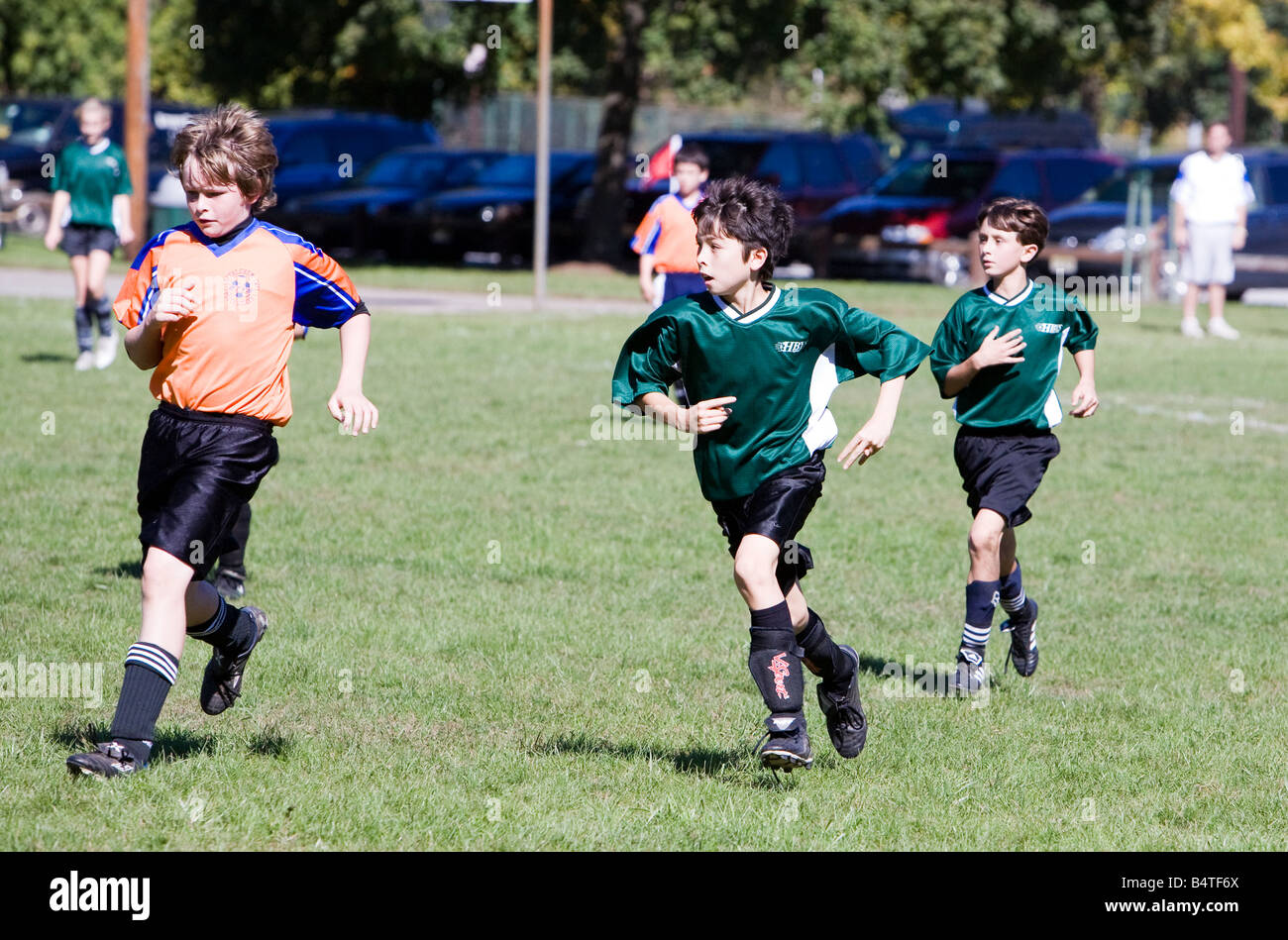 A Saturday league soccer football match game Stock Photo - Alamy