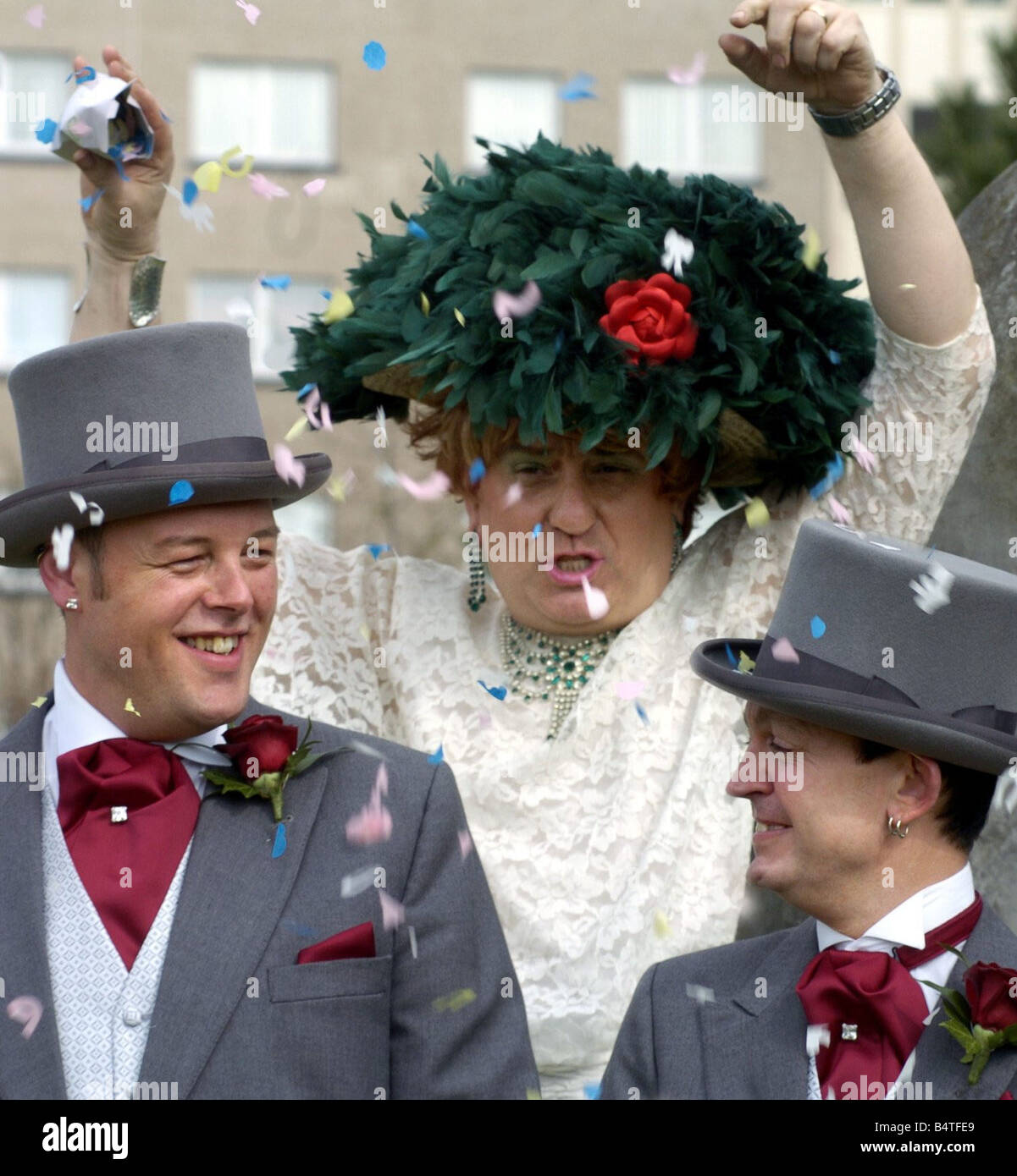 Two drag queens R Neil Roxburgh and L Sean Greener who got married at ...