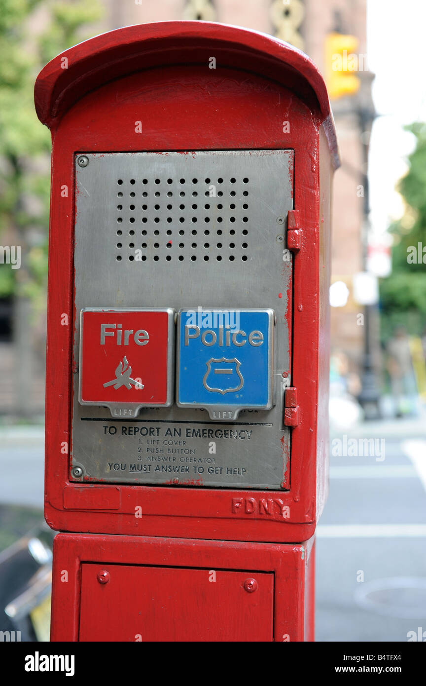 Police fire emergency call box hi-res stock photography and images - Alamy