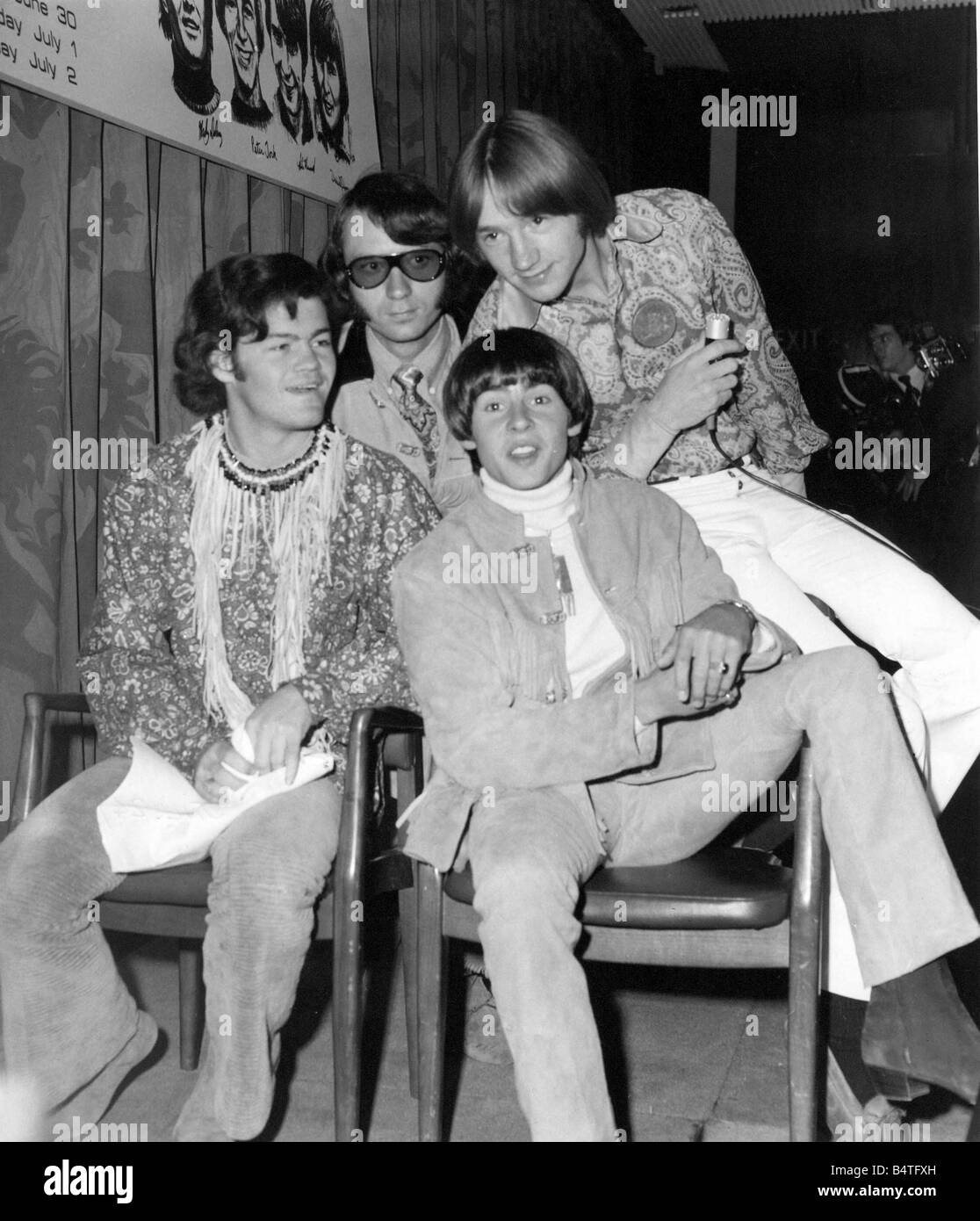 The famous American pop group The Monkees arrived at London Airport to ...