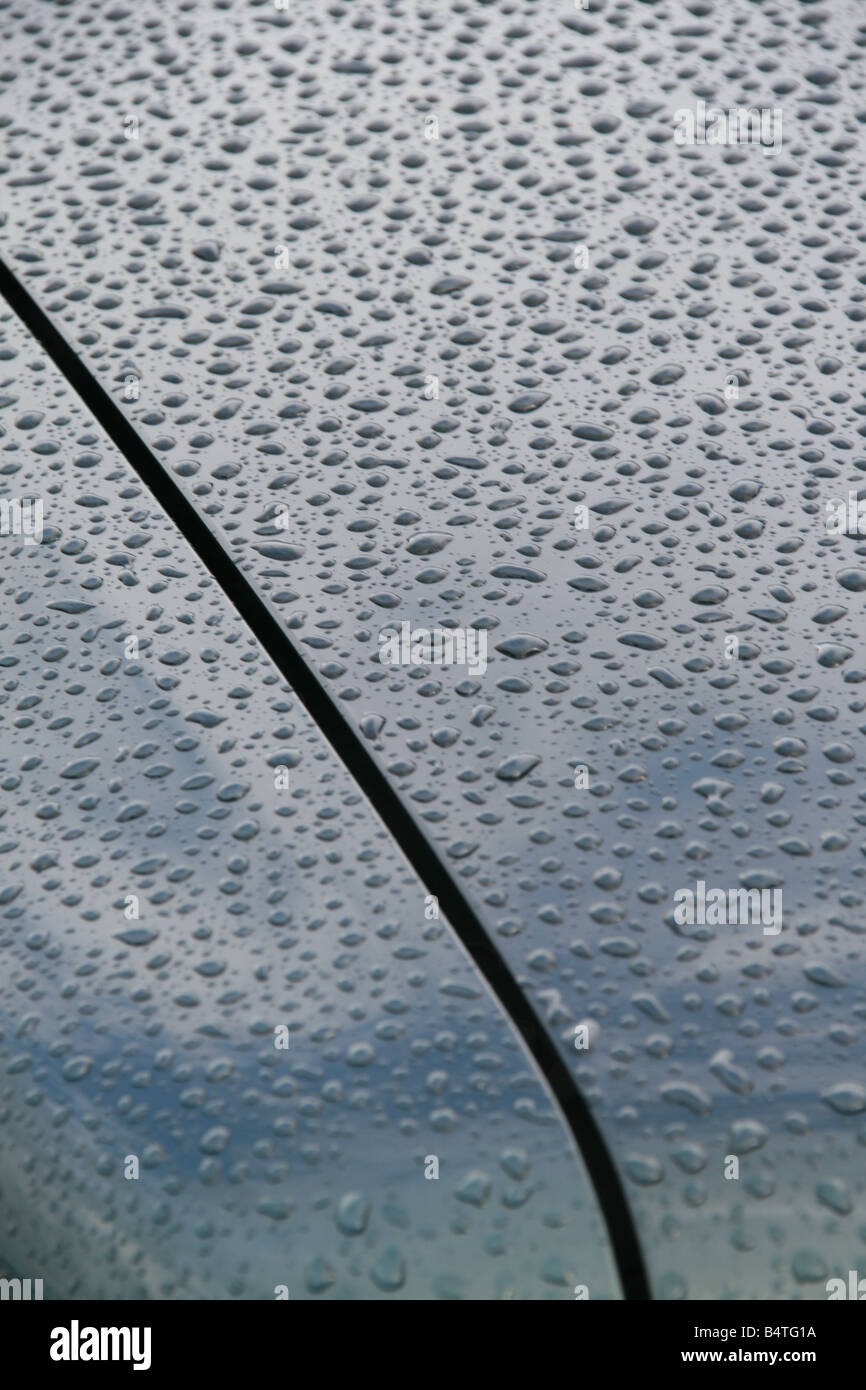 abstract close up detail of rain drops on car body Stock Photo - Alamy